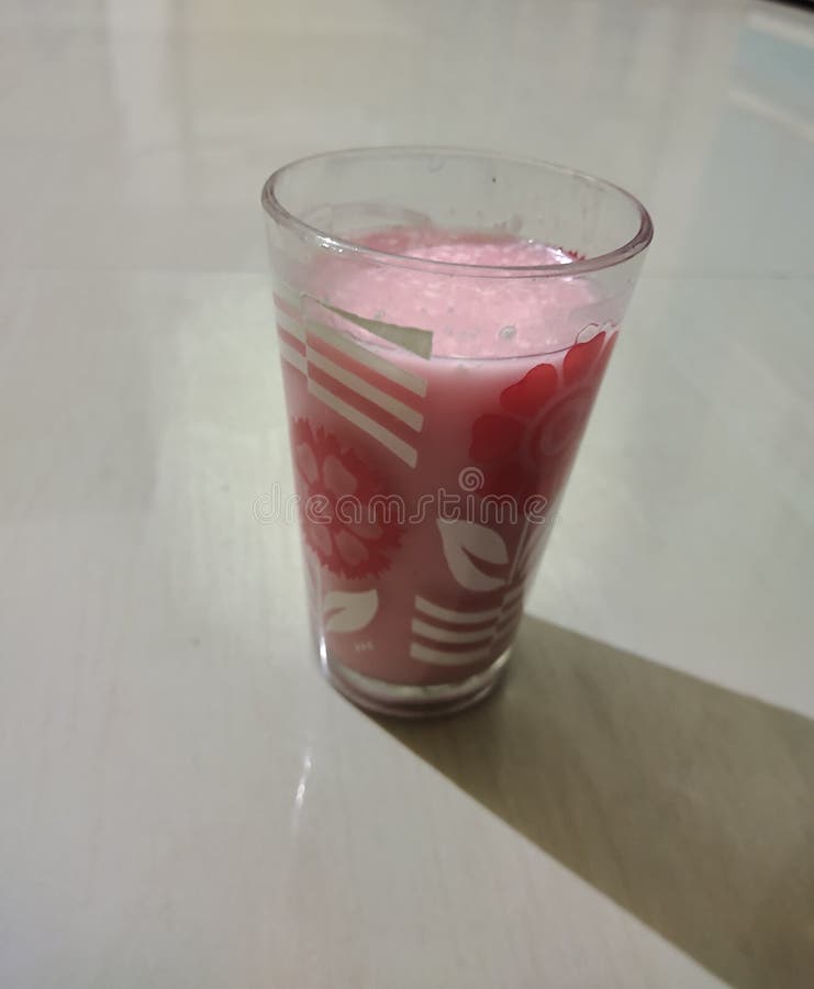 Summer Rose Milk Drink stock image. Image of milk, summer - 219188079