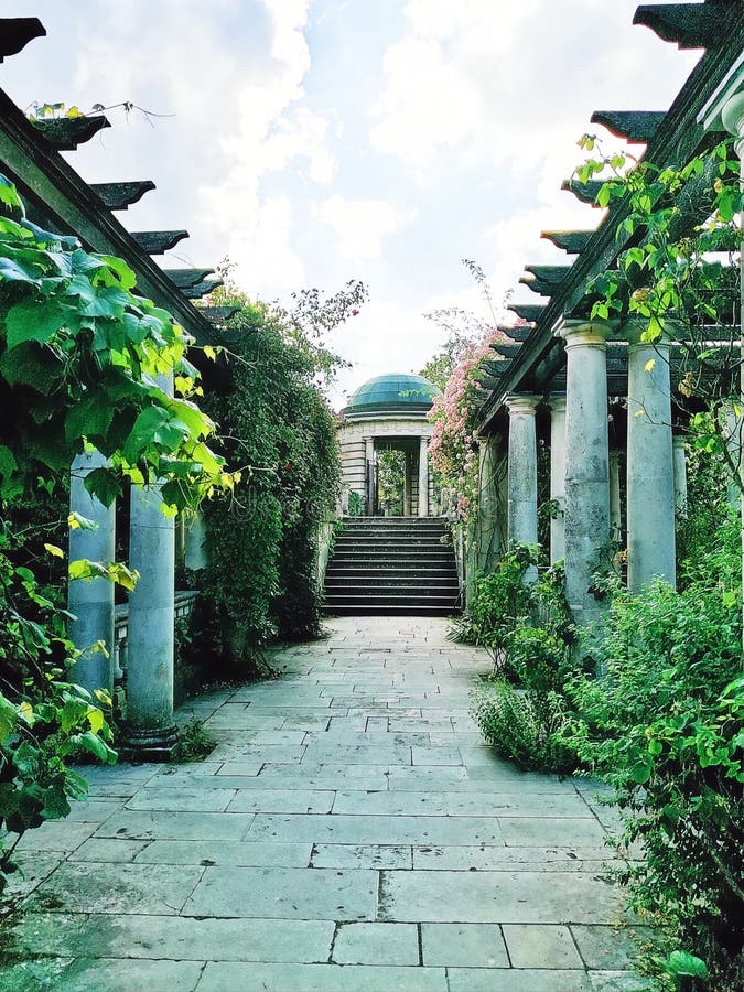 A Summer S Day at the Hill Garden and Pergola. Stock Image - Image of ...