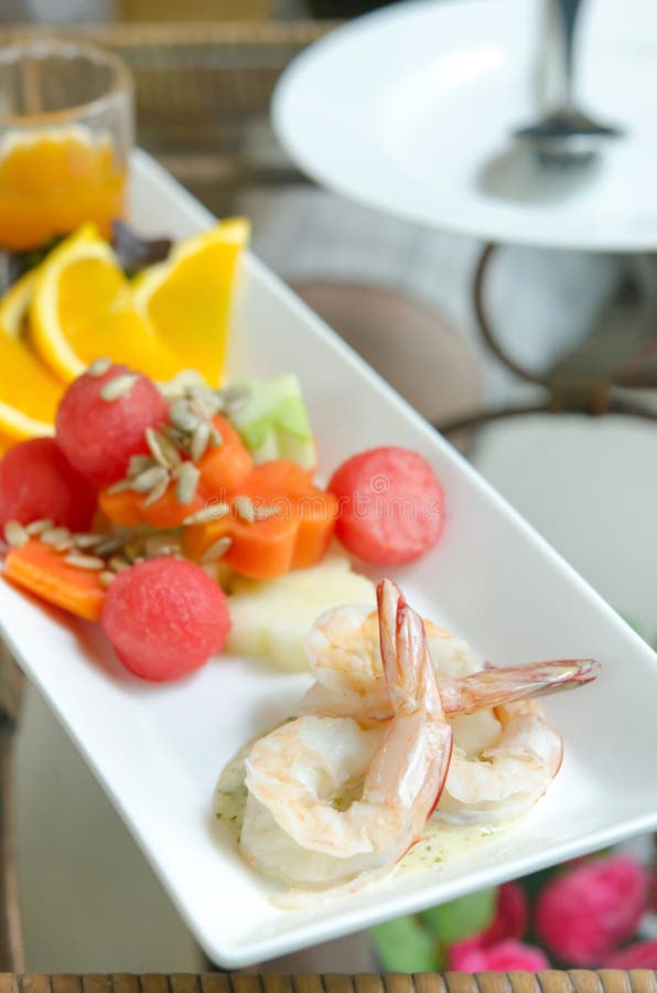 Summer salad stock image. Image of shellfish, dish, food - 39927331