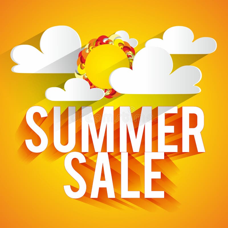 Summer sale poster stock vector. Illustration of brochure - 14218484