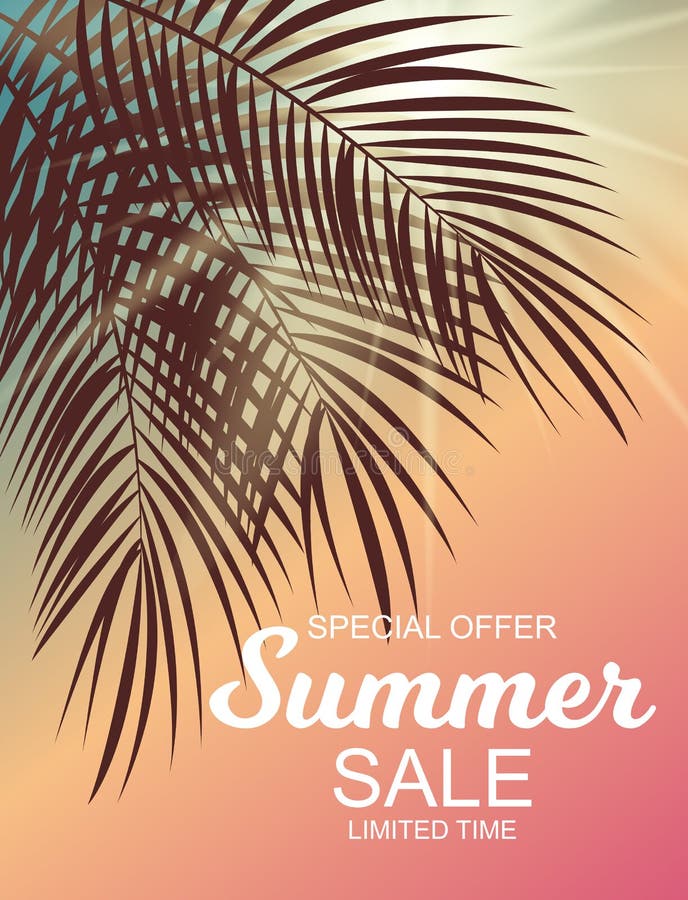 Summer Sale Background Vector Illustration Stock Vector - Illustration ...