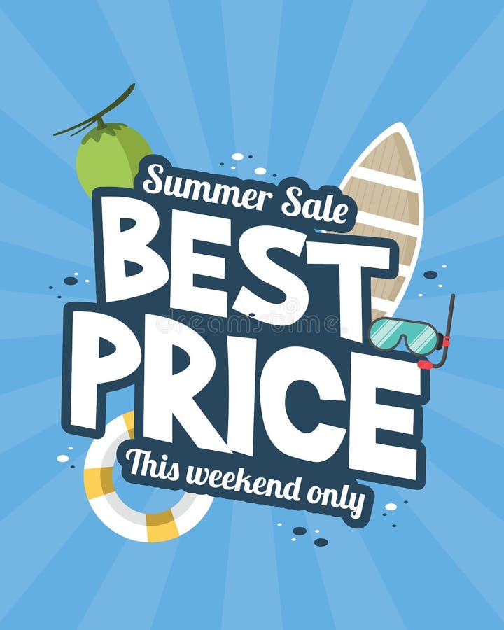 Summer Sale Banner Design Template Stock Vector - Illustration of ... Summer Sale Banner Design Template Stock Vector - Illustration of ...