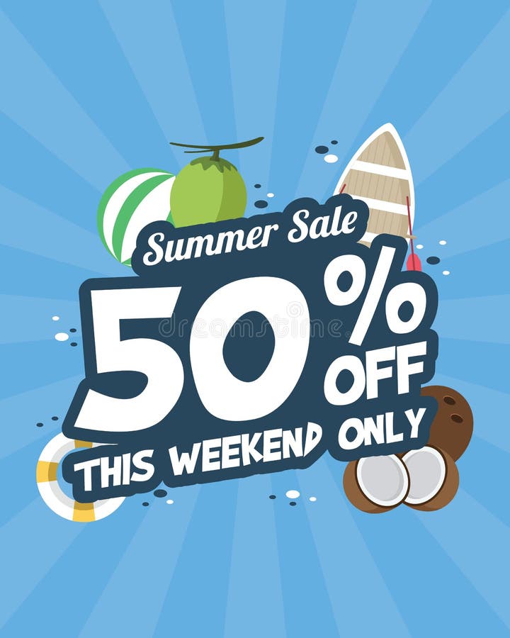 Summer Sale Banner Design Template Stock Vector - Illustration of ... Summer Sale Banner Design Template Stock Vector - Illustration of ...