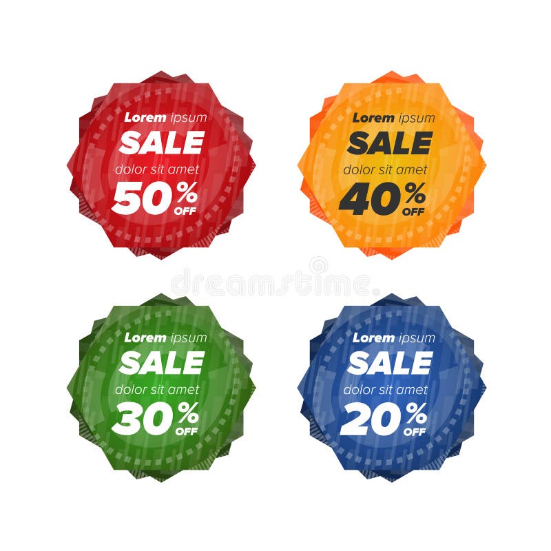 Summer Sale Circle Stickers Stock Vector - Illustration of wholesale ...
