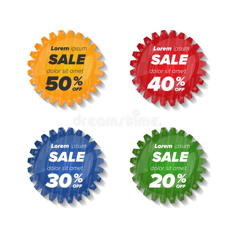 Summer Sale Circle Stickers Stock Vector - Illustration of poster ...