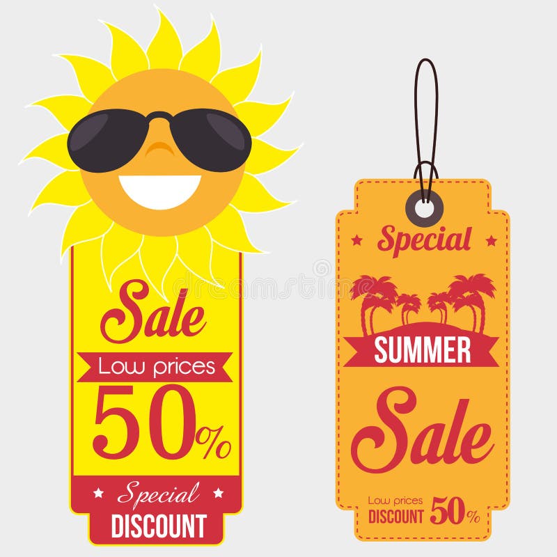 Summer sale design stock vector. Illustration of percent - 46919637