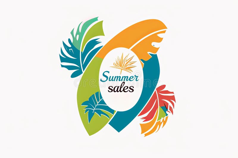 Summer Sale Logo Vector Illustration Generative AI Stock Vector ...