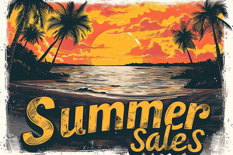 Summer Sale Logo Vector Illustration Generative AI Stock Illustration ...