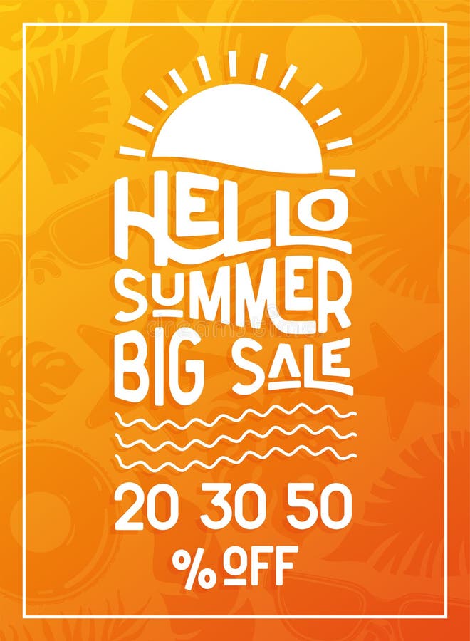 Summer Sale Poster Special Offer Vector Stock Vector - Illustration of ...