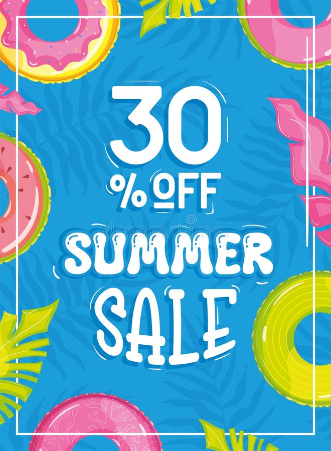 Summer Sale Poster Special Offer Vector Stock Vector - Illustration of ...