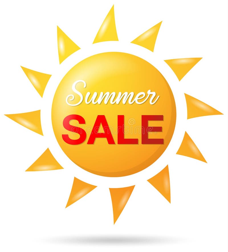 Summer Sale Sun Isolated Vector Stock Vector - Illustration of store ...