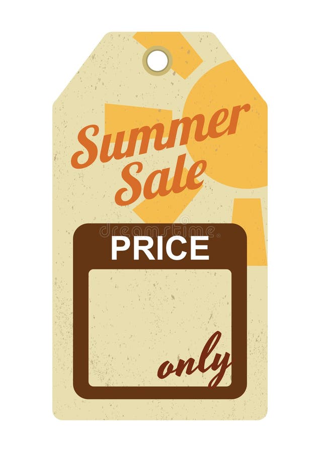 Summer Sale Tag. Vector Illustration Decorative Design Stock Vector ...