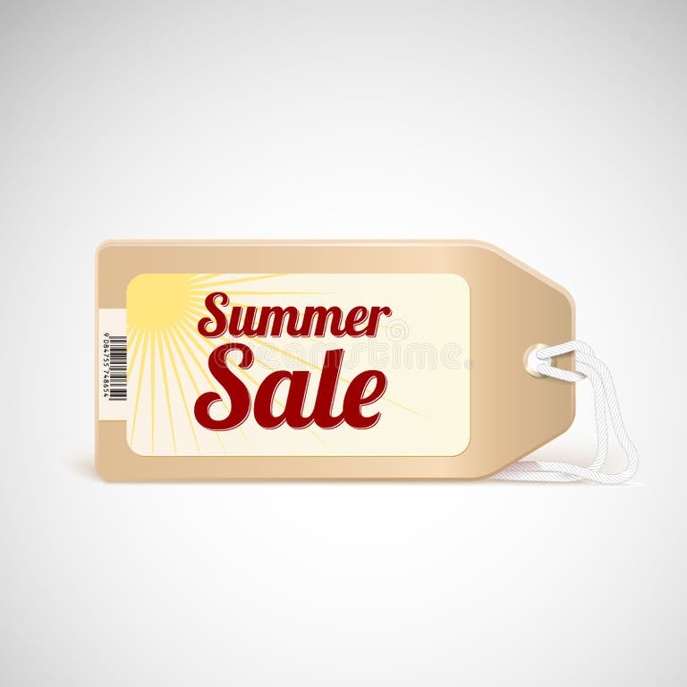 Summer sale tag. stock vector. Illustration of advertisement - 42462625