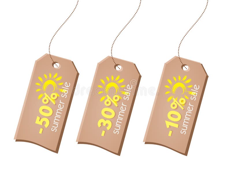 Summer sale tags stock illustration. Illustration of modern - 98212368