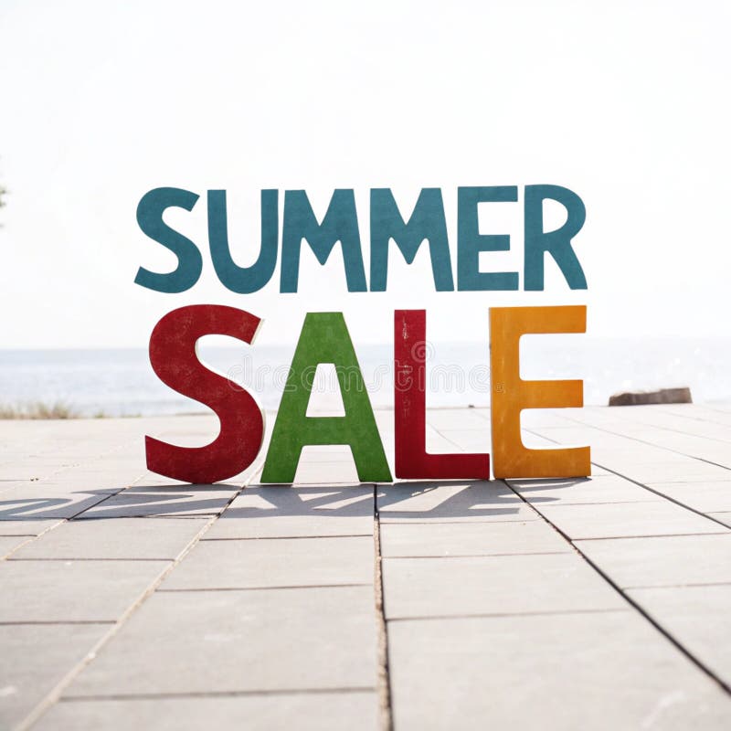 Summer Sale Text Isolated on Transparent Background Stock Illustration ...