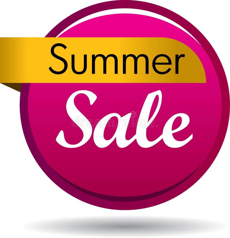 Summer sale web button stock vector. Illustration of badge - 119475781