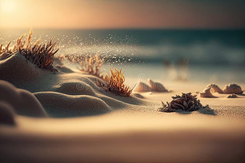 Summer Sand Beach Background. Illustration AI Generative Stock ...