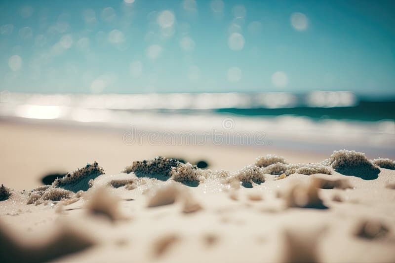 Summer Sand Beach Background. Illustration AI Generative Stock ...