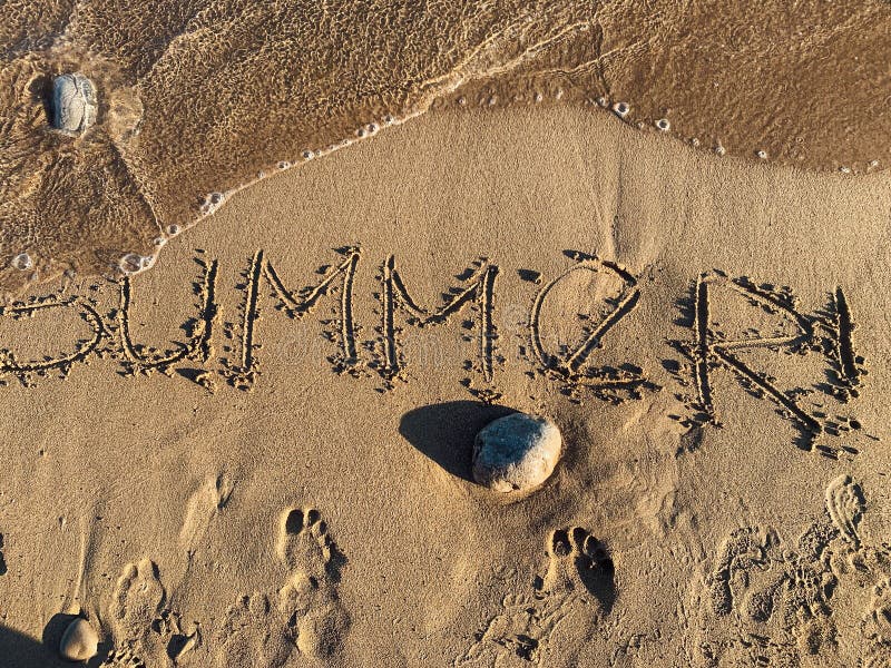 Summer on the Sand on the Beach Rest Travel Sea Stock Image - Image of ...