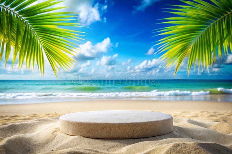 Summer Sand and Tropical Sea Background Stock Illustration ...