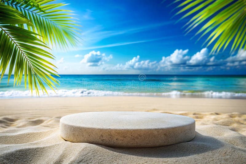 Summer Sand and Tropical Sea Background Stock Illustration ...