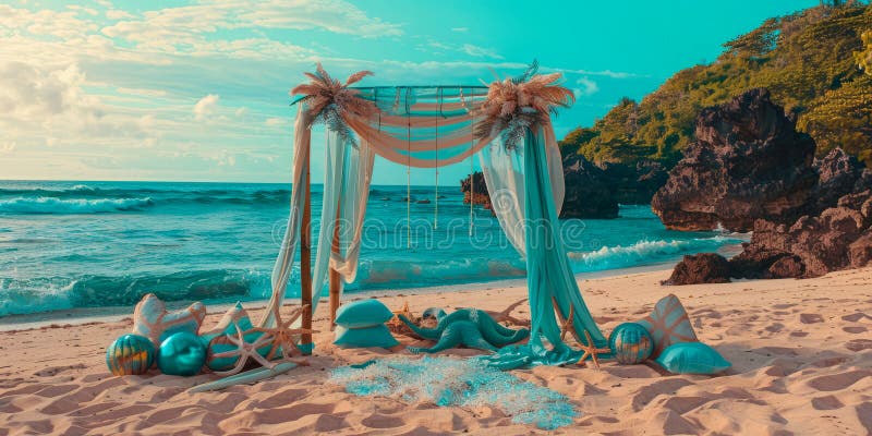 Summer Sandy Beach, Unity with Nature Summer Holiday Stock Image ...