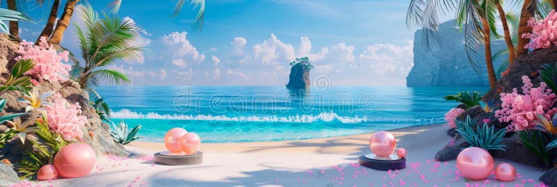 Summer Sandy Beach, Unity with Nature Summer Holiday Stock Photo ...
