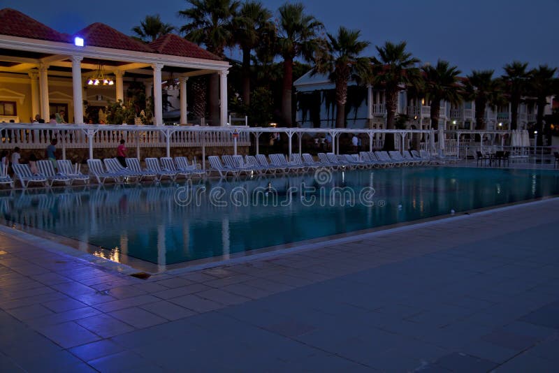 Summer Scene at Night editorial stock photo. Image of child - 44231883