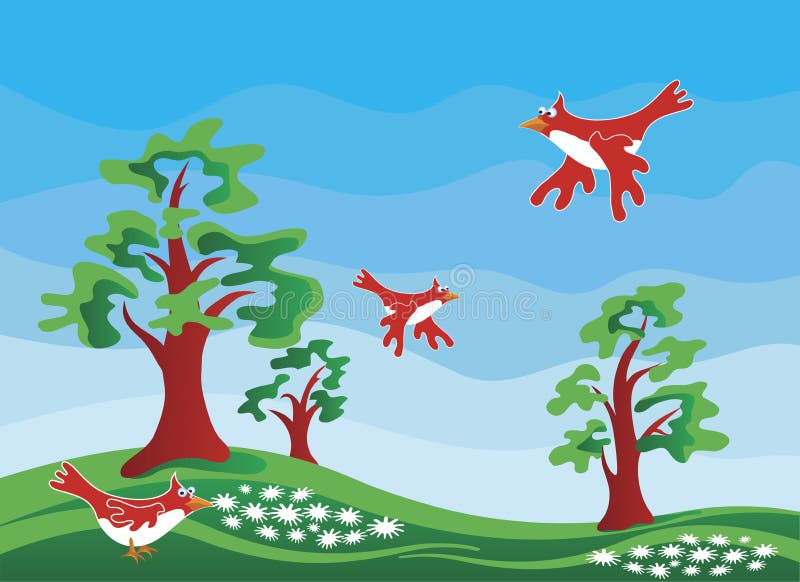 Summer scenery landscape stock vector. Illustration of vector - 6987668