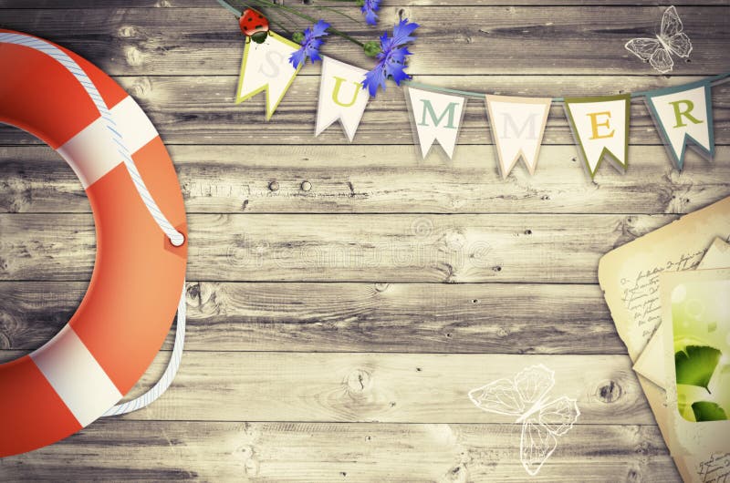 Summer Scrapbooking Abstract Background Stock Illustration ...