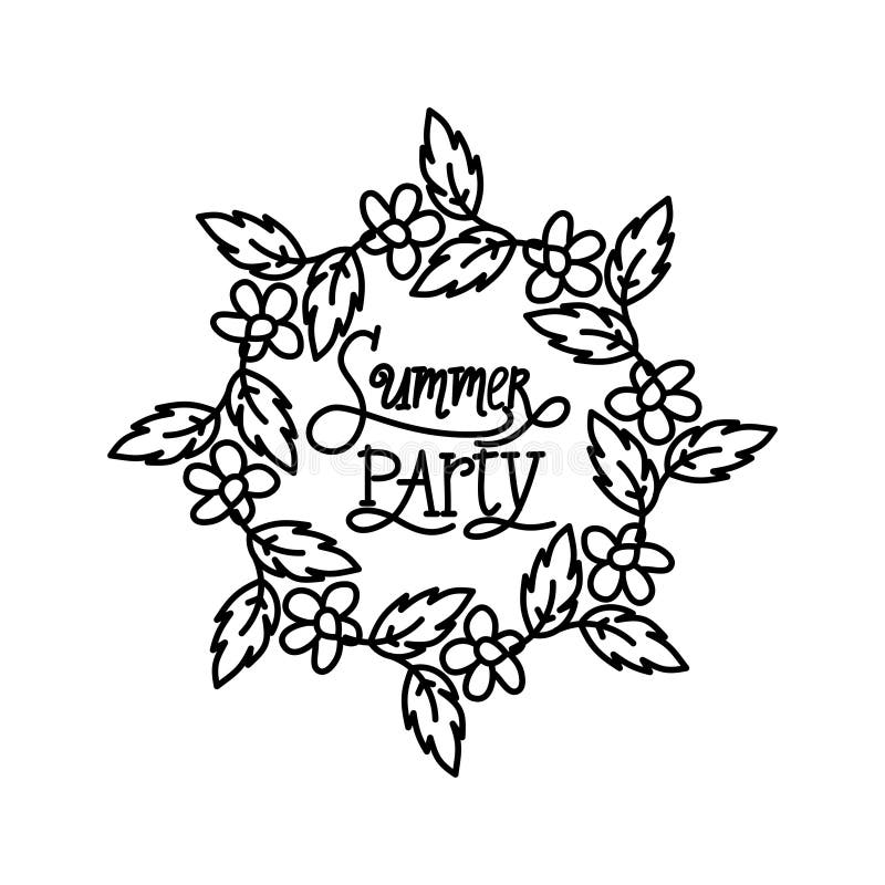 Summer Script Text Template Vector Stock Vector - Illustration of brush, nature: 145724509