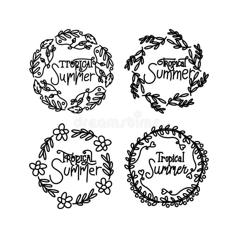 Summer Script Text Template Vector Stock Vector - Illustration of latin, design: 145724526