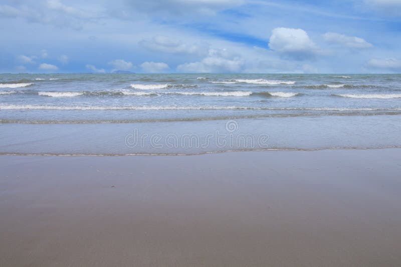 Summer, Sea and Beach with Blue Sky in Thailand Stock Photo - Image of ...