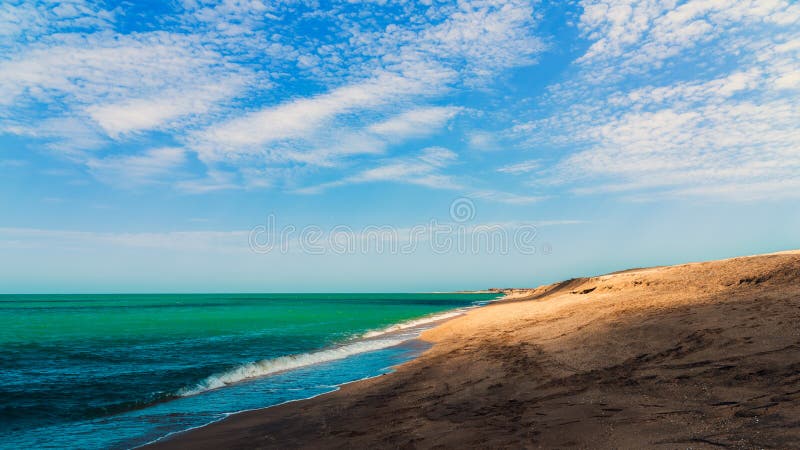 Summer Sea Beach in the Shadow of Clouds Stock Photo - Image of clouds ...