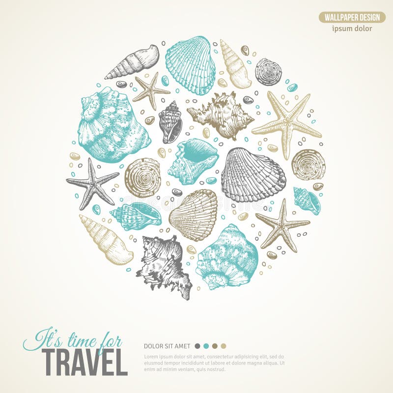 Summer Concept. Flat Icons Arrange in the Form of Stock Vector ... Summer Concept. Flat Icons Arrange in the Form of Stock Vector ...