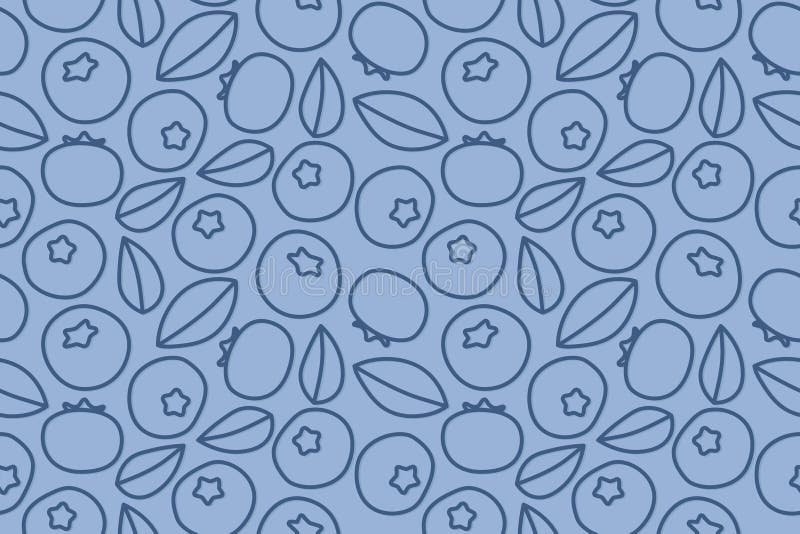 Summer Seamless Fruits Pattern with Blueberries Stock Vector ...