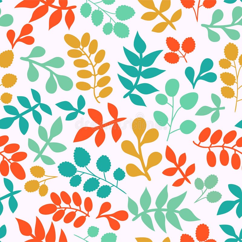 Summer Seamless Leaf Pattern. Stock Illustration - Illustration of ...