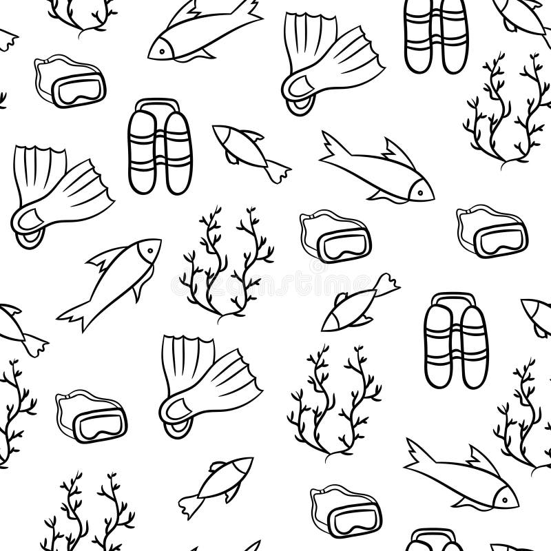 Scuba Diving Doodle Concept Stock Illustrations – 143 Scuba Diving ...