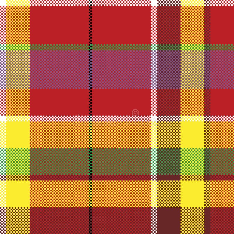 Madras Check Plaid Light Seamless Pattern Stock Vector - Illustration ...