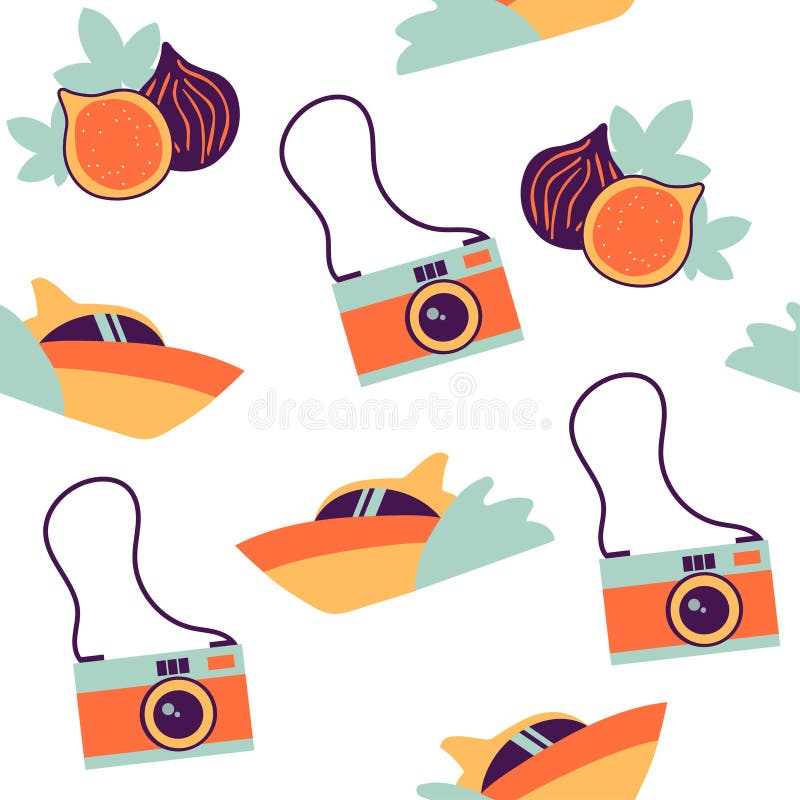 Summer Seamless Pattern Background for Packaging and Decoration with ...