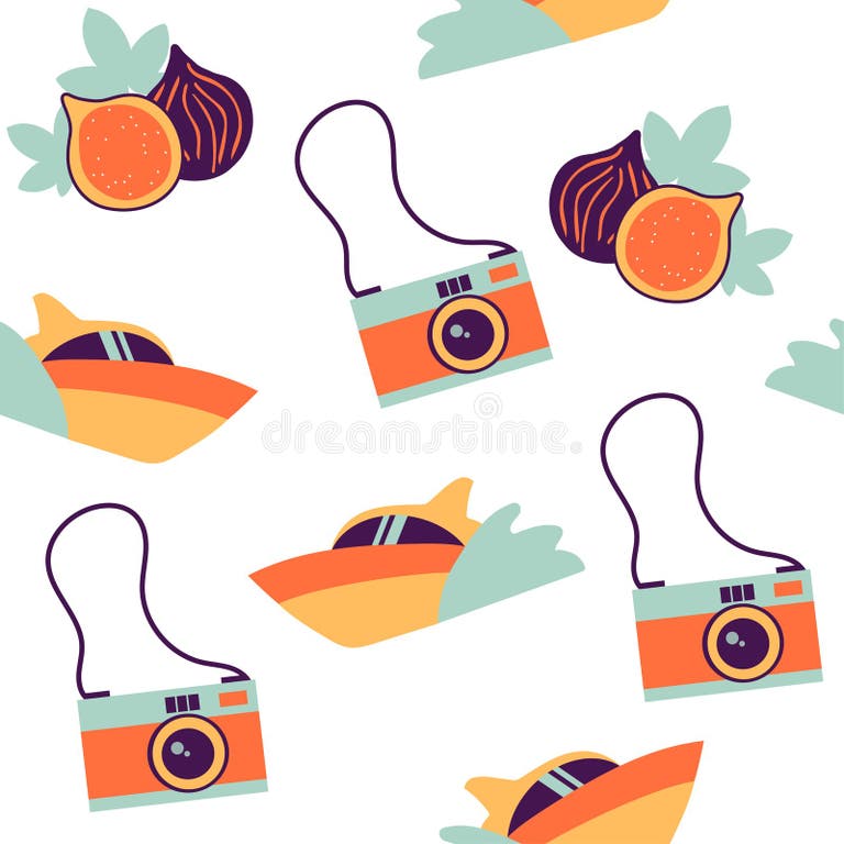 Summer Seamless Pattern Background for Packaging and Decoration with ...