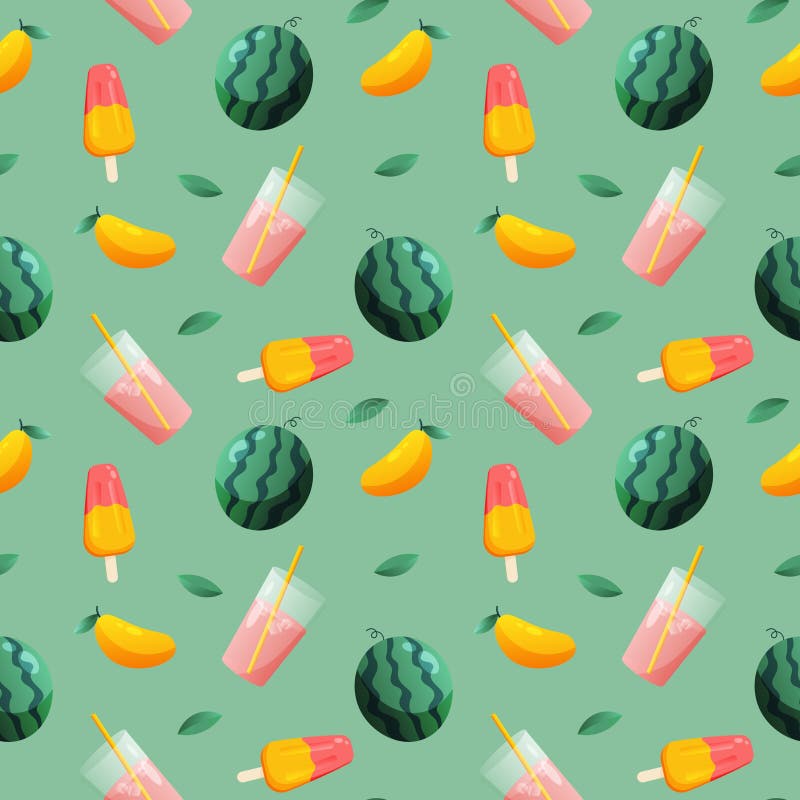 Summer Seamless Pattern. Repeat Pattern Stock Vector - Illustration of ...