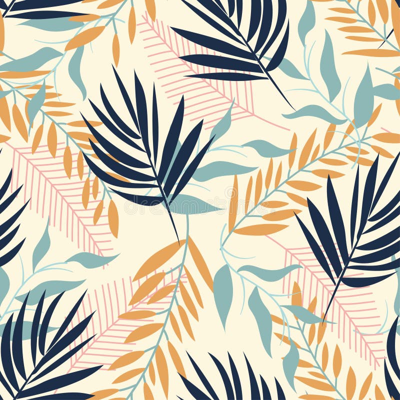 Jungle Print Stripes Pattern Stock Illustration - Illustration of ...