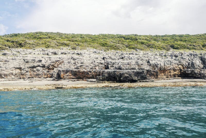Summer Seashore with Cliffs, Rocky Sea Coast at Sunny Afternoon Stock ...
