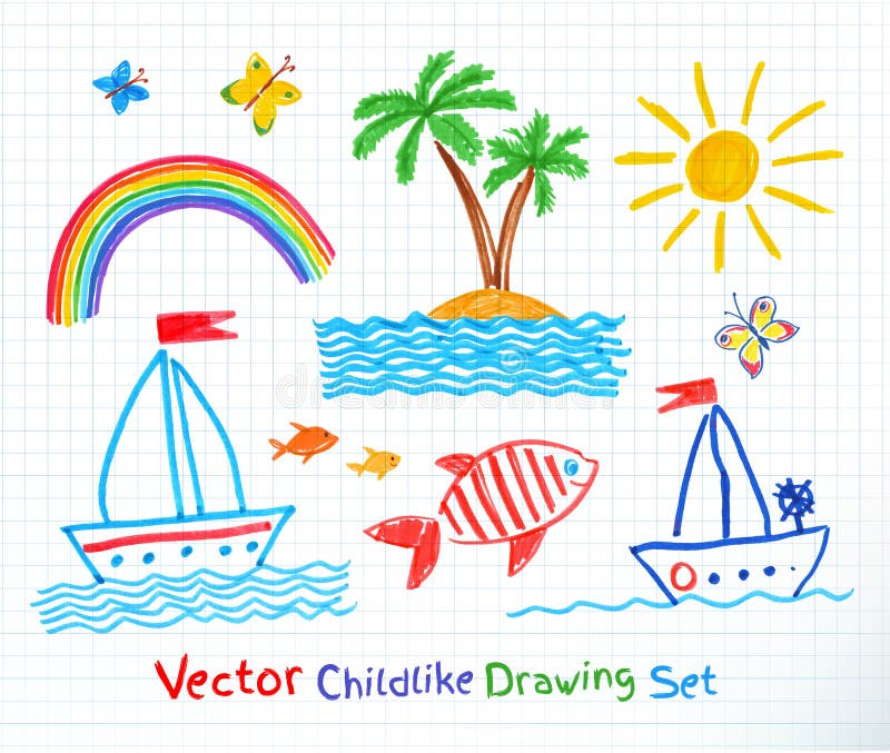 Seaside Drawing Stock Illustrations – 5,924 Seaside Drawing Stock ...