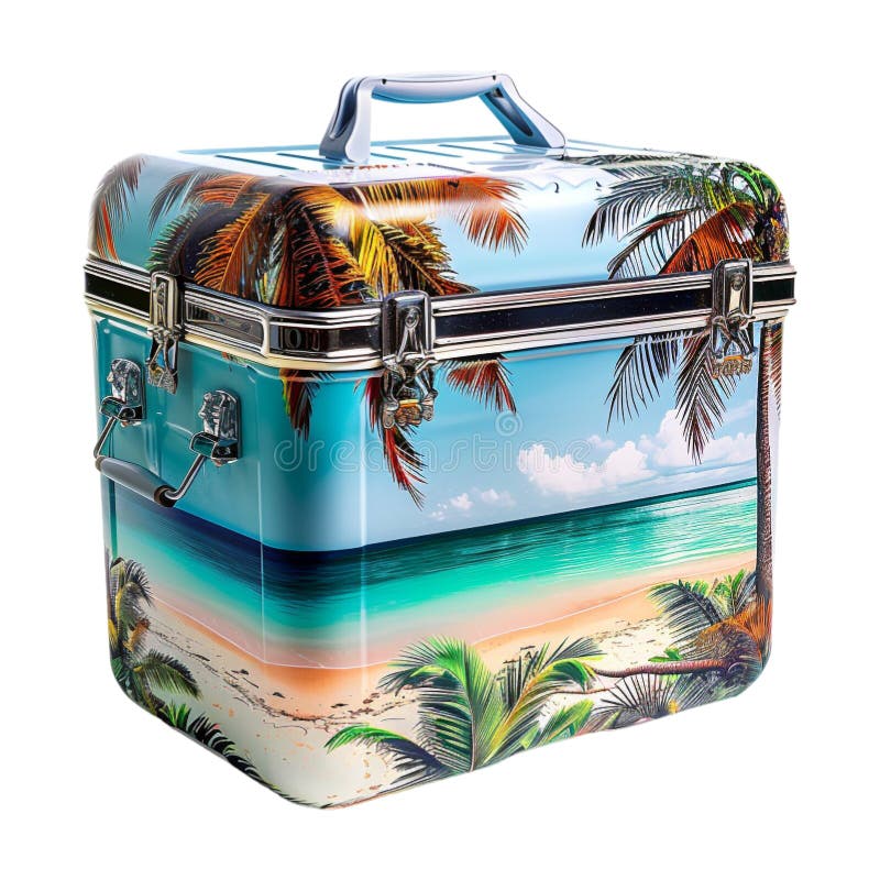 Summer Season Beach Box on Transparent Background - Ai Generated Stock ...