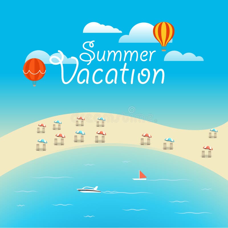 Summer Season Vacation Illustration Stock Vector - Illustration of ...