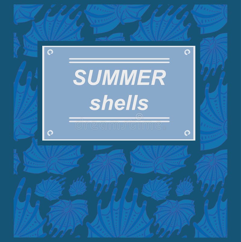 Summer Shells - Background with Frame Stock Vector - Illustration of ...