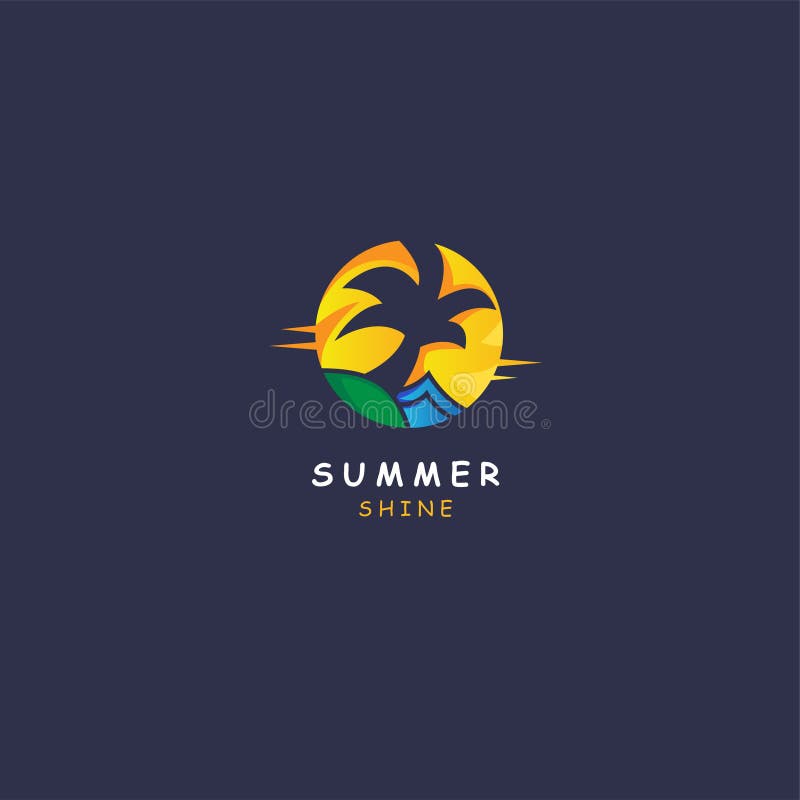 Summer Shine Event Logo Design Vector Illustration Stock Vector ...