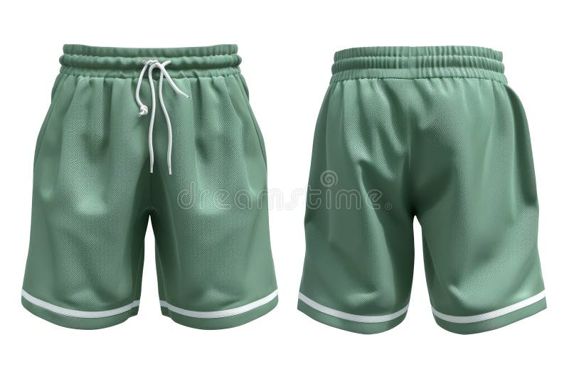 Summer Shorts Mockup with Front and Back Perspective Stock Image ...